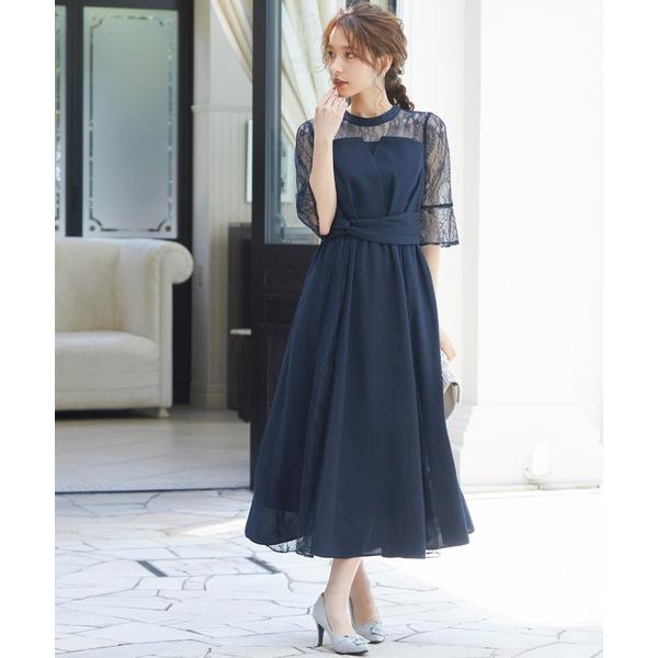 ZOZO問い合わせ番号:58130711ショップ:bflat，ビーフラットブランド:niana，ニアナ，Fashion Letter，ファッションレター商品名:ビスチェ風ハイネックレース結婚式ワンピースカテゴリ:ワンピース/ドレス>ド...