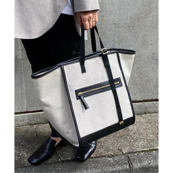 ZOZO問い合わせ番号:58164010ショップ:SUPERTHANKS BOX，スーパーサンクス ボックスブランド:SOLPRESA，ソルプレーサ商品名:●バイカラー大容量＆軽量　キャンバストートバッグ　Lサイズ　お仕事バッグカテゴリ:バ...