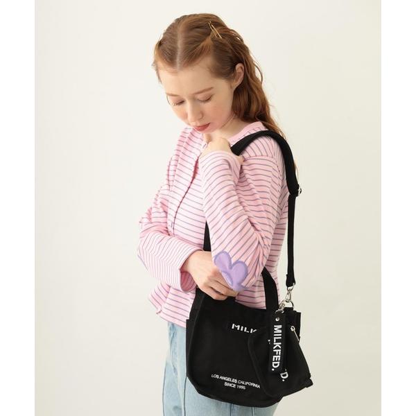 ZOZO問い合わせ番号:58360847ショップ:MILKFED.，ミルクフェドブランド:MILKFED.，ミルクフェド商品名:EMBROIDERED BAR MINI SHOULDER BAG W/STRAP /ミニショルダーバッグカテゴ...