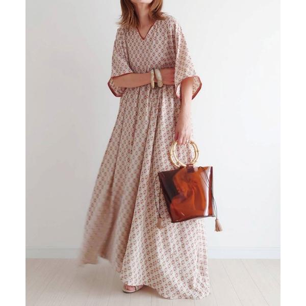 『タイムセール実施中』ZOZO問い合わせ番号:59129610ショップ:CORNERS，コーナーズブランド:CORNERS，コーナーズ商品名:CORNERS by yui　コモン柄カフタンワンピースカテゴリ:ワンピース/ドレス>ワンピ...