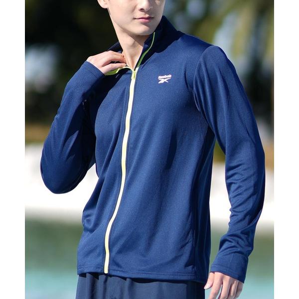 ZOZO問い合わせ番号:59298447ショップ:ムラサキスポーツ，ムラサキスポーツブランド:Reebok，リーボック，ムラサキスポーツ，ムラサキスポーツ商品名:Reebok/リーボック ハイネックラッシュガード フルジップ/無地ワンポイン...