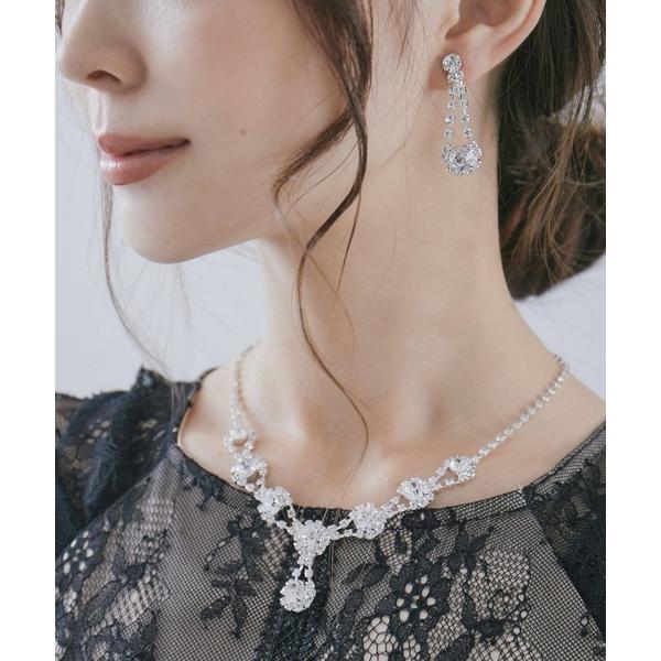 ZOZO問い合わせ番号:59366904ショップ:bflat，ビーフラットブランド:niana，ニアナ，Fashion Letter，ファッションレター商品名:ラインストーン×ビジュー ネックレスSETカテゴリ:アクセサリー>ネックレ...