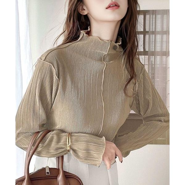 『タイムセール実施中』ZOZO問い合わせ番号:59400833ショップ:Classical Elf，クラシカルエルフブランド:classicalelf，クラシカルエルフ商品名:上品な光沢感。2wayメロープリーツハイネックトップスカテゴリ:...