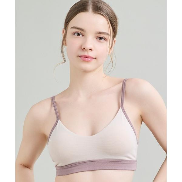 ZOZO問い合わせ番号:59404422ショップ:une nana cool，ウンナナクールブランド:une nana cool，ウンナナクール商品名:綿ベア天竺 カラーブロッキング ノンワイヤーブラジャーカテゴリ:アンダーウェア>ブ...