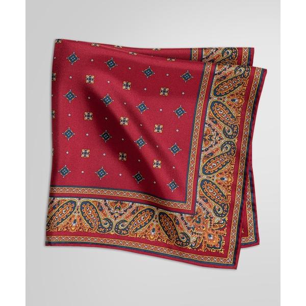 『セール実施中』ZOZO問い合わせ番号:59856120ショップ:BROOKS BROTHERS，ブルックス ブラザーズブランド:BROOKS BROTHERS，ブルックスブラザーズ商品名:シルクツイル スクエアメダリオンプリント ポケット...