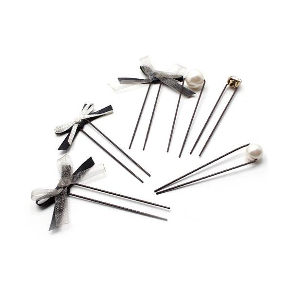 ZOZO問い合わせ番号:59892762ショップ:COMMON WARE，コモンウェアブランド:Zoule，ゾーラ，COMMON WARE，コモンウェアー商品名:Zoule ゾーラ: mix ribbon pearl リボン＆パールUピンセ...