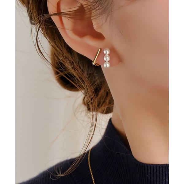 ZOZO問い合わせ番号:59927098ショップ:JEWEL ADDICT，ジュエルアディクトブランド:Phoebe，フィービィー商品名:【シリーズ累計販売　15，000点突破！】【定番】ダブルデコレイトカフイヤリング/パールカテゴリ:アク...