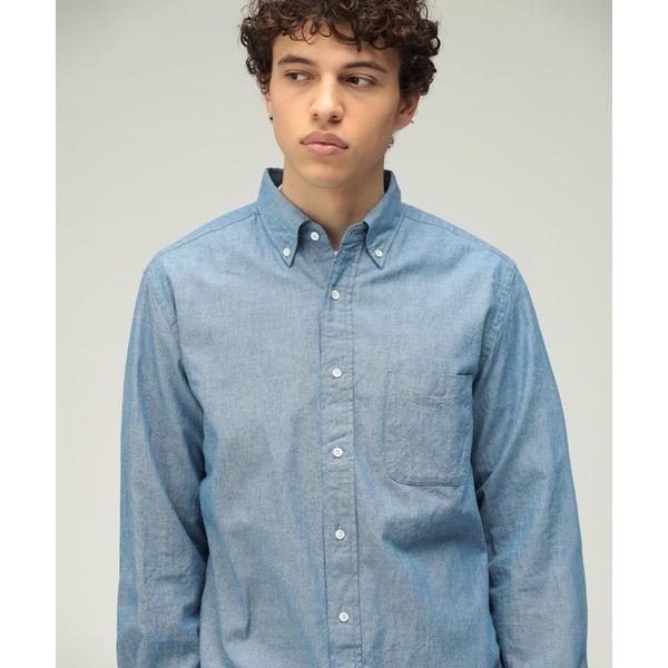 ZOZO問い合わせ番号:60039556ショップ:BEAMS MEN，ビームス メンブランド:BEAMS PLUS，ビームスプラス商品名:BEAMS PLUS / シャンブレー ボタンダウン シャツカテゴリ:トップス>シャツ/ブラウス...