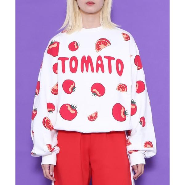 ZOZO問い合わせ番号:60140797ショップ:PUNYUS，プニュズブランド:PUNYUS，プニュズ商品名:フード総柄スウェット（RENNYU・KIWI・TOMATO・FUGU）カテゴリ:トップス>スウェットブランド品番:PN18...