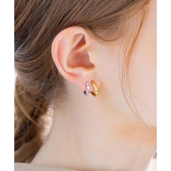 ZOZO問い合わせ番号:60527519ショップ:Canal 4℃，カナルヨンドシーブランド:Canal 4℃，カナルヨンドシー商品名:シルバー コンビカラー フープ イヤリングカテゴリ:アクセサリー>イヤリングブランド品番:1521...