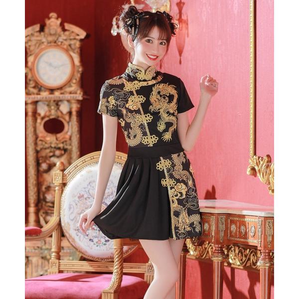 ※このアイテムは返品・交換対象外商品です。ZOZO問い合わせ番号:60547378ショップ:Retica，レティカブランド:Tika，ティカ商品名:コスプレ チャイナ かわいい 半袖 体型カバー フレアワンピース 3点セットカテゴリ:雑貨/...