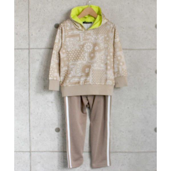 『タイムセール実施中』ZOZO問い合わせ番号:60578412ショップ:THE CASUAL，カジュアルブランド:THE CASUAL，カジュアル商品名:セットアップ 総柄 ペイズリー プルオーバー パーカー サイドライン シェフパンツカテ...