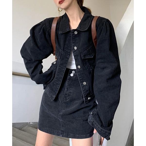 『タイムセール実施中』ZOZO問い合わせ番号:60735329ショップ:TeddyShop，テディショップブランド:DAY CLOSET，デイ クローゼット商品名:【セットアップ】今っぽデニムONデニム。パワショルデニムジャケット+ミニタイ...