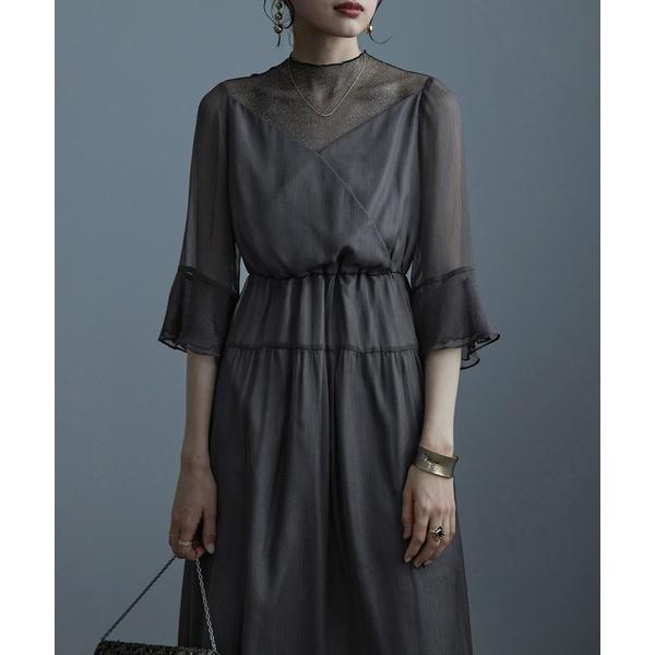 『タイムセール実施中』ZOZO問い合わせ番号:60750000ショップ:bflat，ビーフラットブランド:etoll.，エトル，Fashion Letter，ファッションレター商品名:ラメチュールシフォンドレス ワンピース 結婚式カテゴリ:...