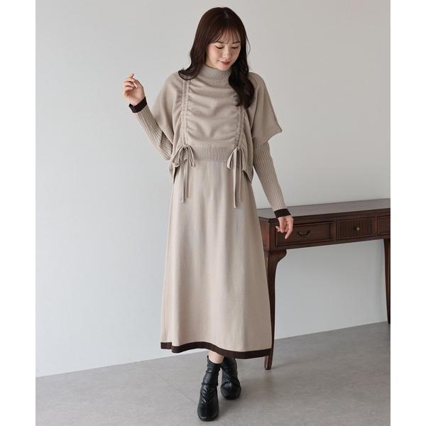 『タイムセール実施中』ZOZO問い合わせ番号:60754152ショップ:BLUEEAST，ブルーイーストブランド:BLUEEAST，ブルーイースト商品名:《お気に入り4.4万人突破！／シャギー素材追加／選べる着丈》サイドリボンケープニットベ...