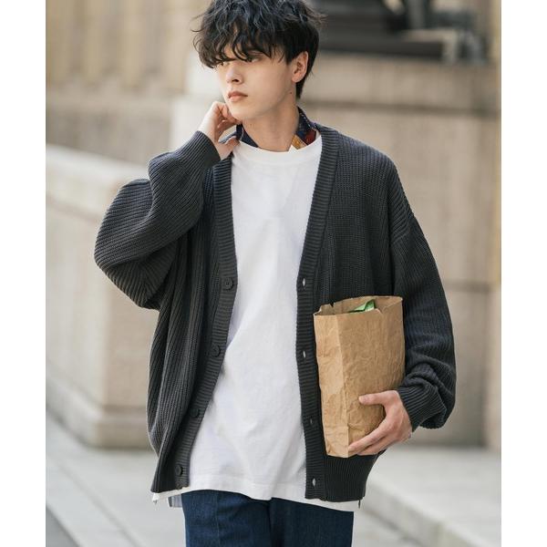 ZOZO問い合わせ番号:60980026ショップ:Rocky Monroe，ロッキーモンローブランド:Rocky Monroe，ロッキーモンロー商品名:ハイバルキー片畦編み オーバーサイズ ウォッシャブルニット ビッグシルエットカーディガン...