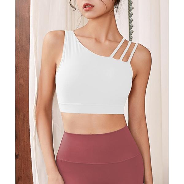 『タイムセール実施中』ZOZO問い合わせ番号:61573886ショップ:aimoha，アイモハブランド:REANO，レアノ，aimoha，アイモハ商品名:【-REANO-レアノ】アシンメトリー細い紐デザイン揺れないスポーツブラ  ヨガウェア...