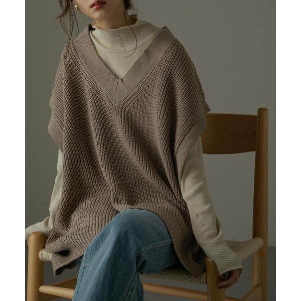 ZOZO問い合わせ番号:62006891ショップ:bflat，ビーフラットブランド:Fashion Letter，ファッションレター商品名:Vネックオーバーサイズニットベストカテゴリ:トップス>ベストブランド品番:ft03700038...