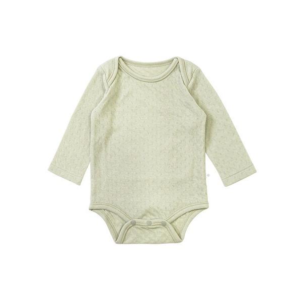 ※このアイテムは返品・交換対象外商品です。ZOZO問い合わせ番号:62063971ショップ:10mois，ディモワブランド:10mois，ディモワ商品名:【10mois(ディモワ)】オーガニックコットン長袖ボディ グリーンカテゴリ:ママ＆ベ...