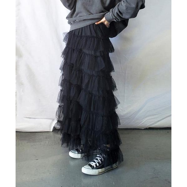 『タイムセール実施中』ZOZO問い合わせ番号:62064392ショップ:me+em select，ミームセレクトブランド:me+em select，ミームセレクト商品名:【 ２１色展開 】チュールフリルボリュームスカート《 NEWカラー3色...