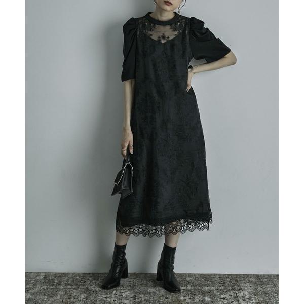 ZOZO問い合わせ番号:62239800ショップ:bflat，ビーフラットブランド:etoll.，エトル，Fashion Letter，ファッションレター商品名:ヴィンテージレースドレス 結婚式カテゴリ:ワンピース/ドレス>ドレスブラ...