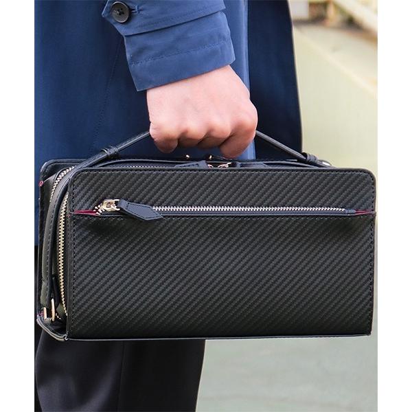 ZOZO問い合わせ番号:62439624ショップ:KAZZU，カッズブランド:DIABLO，ディアブロ商品名:カーボン加工ダブルファスナーセカンドバッグカテゴリ:バッグ>クラッチバッグブランド品番:merge-diablo-2547素...