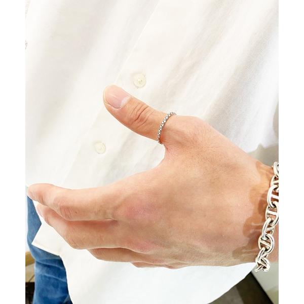 ZOZO問い合わせ番号:62543967ショップ:Brick Shiota Ink.，ブリックシオタブランド:machen，マヘン商品名:machen マヘン ネイティブデザインスリムシルバーリングカテゴリ:アクセサリー>リングブラン...