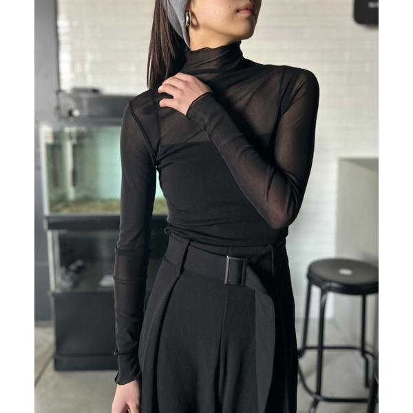 『タイムセール実施中』ZOZO問い合わせ番号:62745563ショップ:wears，ウェアーズブランド:Kotoe，コトエ商品名:シースルー ハイネック カットソー シアー メロウ レディース スキントップスカテゴリ:トップス>Tシャ...