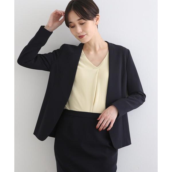 『セール実施中』ZOZO問い合わせ番号:62817591ショップ:INDIVI，インディヴィブランド:INDIVI，インディヴィ商品名:【洗える/UVケア/エコ/日本製】ストレッチノーカラージャケットカテゴリ:フォーマルスーツ/小物>...