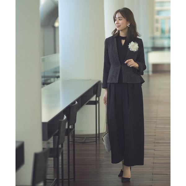 ZOZO問い合わせ番号:62852842ショップ:RUIRUE BOUTIQUE，ルイルエブティックブランド:RUIRUE BOUTIQUE，ルイルエブティック商品名:ノーカラージャケット＆オールインワンスーツ2点セットアップパンツフォーマ...