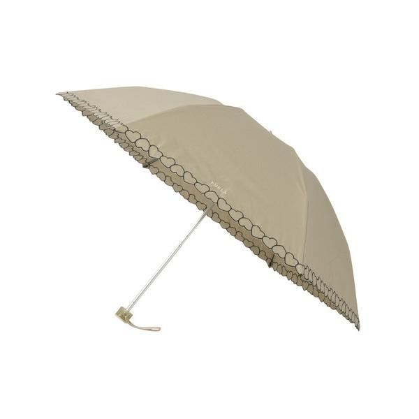 『セール実施中』ZOZO問い合わせ番号:63278940ショップ:MOONBAT，ムーンバットブランド:FURLA，フルラ，MOONBAT，ムーンバット商品名:一級遮光 晴雨兼用折りたたみ日傘　”ハート刺繍”カテゴリ:ファッション雑貨&gt...