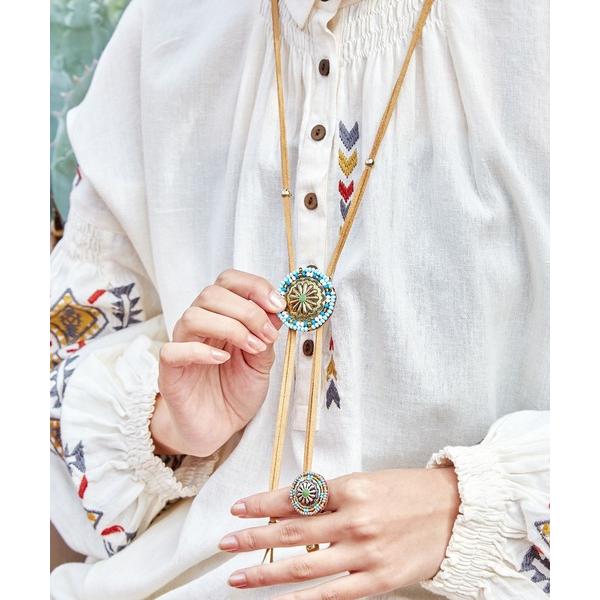 ZOZO問い合わせ番号:63383799ショップ:チャイハネ，チャイハネブランド:チャイハネ，チャイハネ商品名:【チャイハネ】コンチョビーズループタイネックレスカテゴリ:アクセサリー>ネックレスブランド品番:IJCZ2116素材:合成...