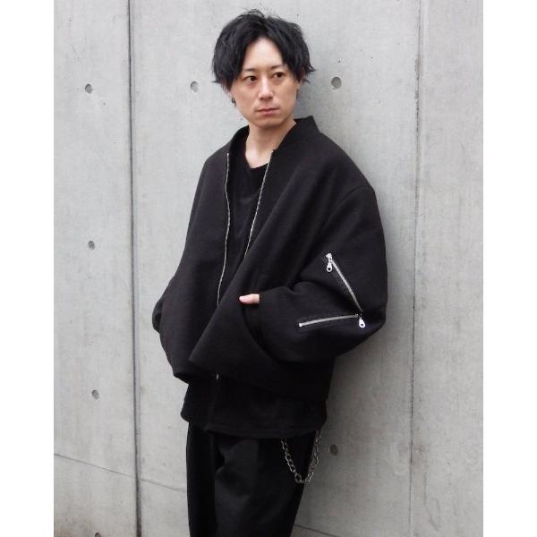 『セール実施中』ZOZO問い合わせ番号:63450576ショップ:VIBGYOR，ヴィブジョーブランド:VIBGYOR，ヴィブジョー商品名:「D.N.A」 Wool zip MA-1(MA)カテゴリ:ジャケット/アウター>MA-1ブラ...