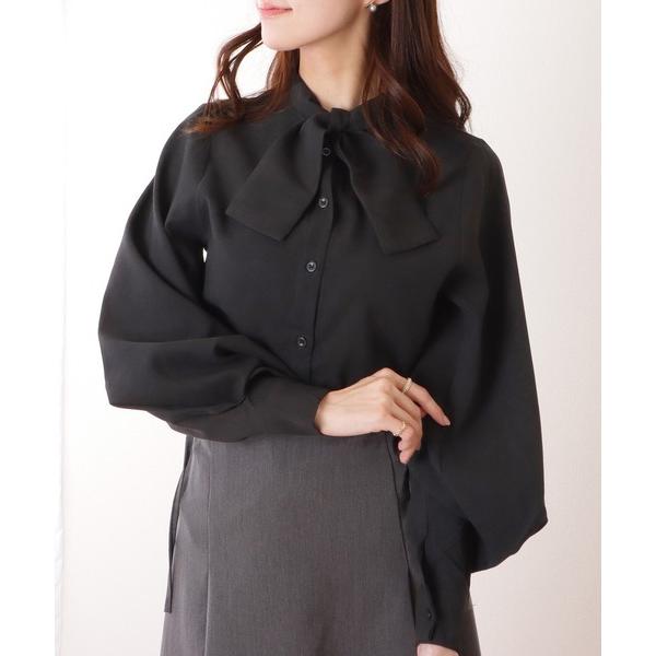 『タイムセール実施中』ZOZO問い合わせ番号:63451544ショップ:Lace Ladies，レースレディースブランド:Lace Ladies，レースレディース商品名:ボウタイ ボリューム袖 シャツカテゴリ:トップス>シャツ/ブラウ...