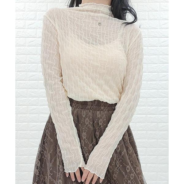 『タイムセール実施中』ZOZO問い合わせ番号:63451570ショップ:Lace Ladies，レースレディースブランド:Lace Ladies，レースレディース商品名:メロウフリル シースルータートルカテゴリ:トップス>Tシャツ/カ...