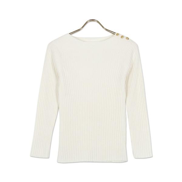 ZOZO問い合わせ番号:63519216ショップ:kobelettuce，コウベレタスブランド:KOBE LETTUCE，コウベレタス商品名:ショルダーボタンニットプルオーバーカテゴリ:トップス>ニット/セーターブランド品番:C598...