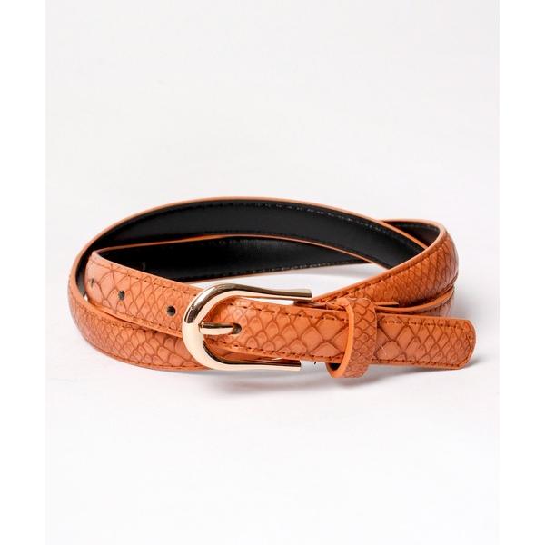 『タイムセール実施中』ZOZO問い合わせ番号:63556221ショップ:FUNALIVE，ファンアライブブランド:FUNALIVE，ファンアライブ商品名:Smooch　パイソン型押し１８ｍｍ細ベルトカテゴリ:ファッション雑貨>ベルトブ...
