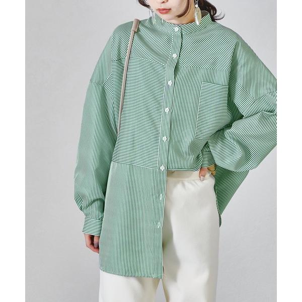 『セール実施中』ZOZO問い合わせ番号:64072690ショップ:ORiental TRaffic，オリエンタルトラフィックブランド:acro，アクロ商品名:ストライプパッチワークシャツ/AC1322カテゴリ:トップス>シャツ/ブラウ...