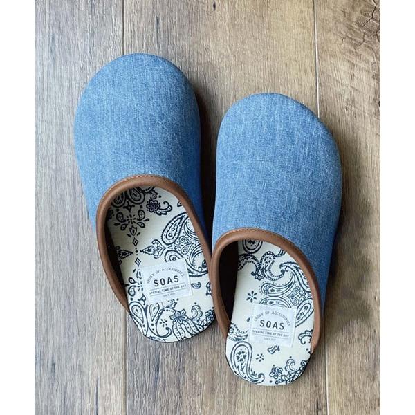 ZOZO問い合わせ番号:64507765ショップ:COMMON WARE，コモンウェアブランド:nofl，ノフル，COMMON WARE，コモンウェアー商品名:SOAS:児島デニムバンダナルームシューズカテゴリ:インテリア>ルームシュ...
