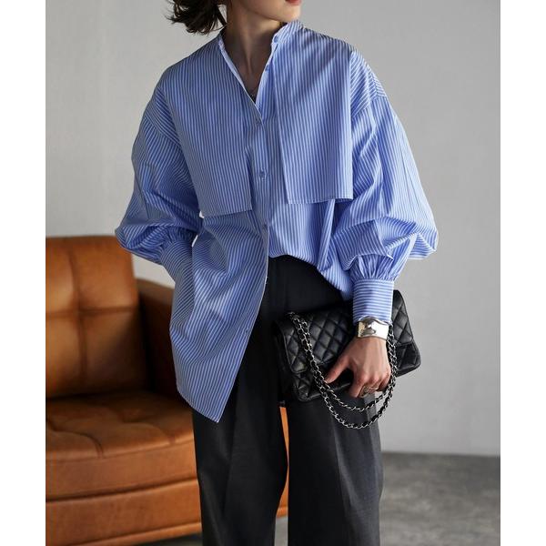 『タイムセール実施中』ZOZO問い合わせ番号:64540656ショップ:Bonjour Sagan，ボンジュールサガンブランド:Bonjour Sagan，ボンジュールサガン商品名:フライヨークストライプシャツカテゴリ:トップス>シャ...