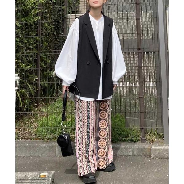 『タイムセール実施中』ZOZO問い合わせ番号:64580389ショップ:CORNERS，コーナーズブランド:CORNERS，コーナーズ商品名:CORNERS by KR　エスニックストライプワイドパンツカテゴリ:パンツ>その他パンツブ...