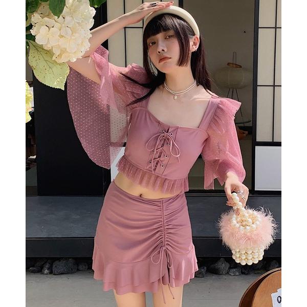 『タイムセール実施中』※このアイテムは返品・交換対象外商品です。ZOZO問い合わせ番号:64695182ショップ:TeddyShop，テディショップブランド:TeddyShop，テディショップ商品名:レディース水着 体型カバー シアーラメレ...