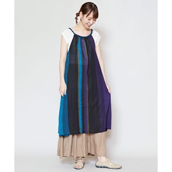 ZOZO問い合わせ番号:7389407ショップ:チャイハネ，チャイハネブランド:チャイハネ，チャイハネ商品名:【チャイハネ】カラパナストライプキャミワンピースカテゴリ:ワンピース/ドレス>ワンピースブランド品番:NWW-4555素材:...