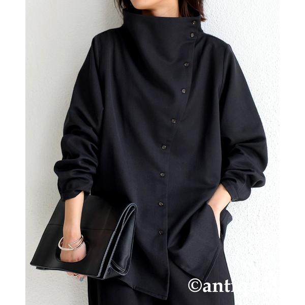 ZOZO問い合わせ番号:64908418ショップ:antiqua，アンティカブランド:antiqua，アンティカ商品名:ボトルネックデザインシャツカテゴリ:トップス>シャツ/ブラウスブランド品番:PY-00592素材:レーヨン65%，...