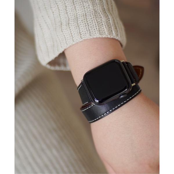 『タイムセール実施中』ZOZO問い合わせ番号:65174465ショップ:Port，ポートブランド:Port，ポート商品名:Apple Watch 2重 デザイン ステッチ レザー バンド / アップルウォッチ  #カテゴリ:腕時計>デ...