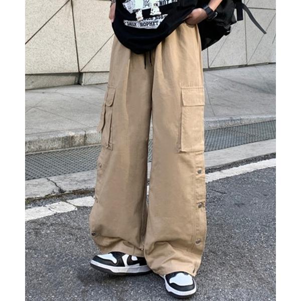 『セール実施中』ZOZO問い合わせ番号:65177209ショップ:aimoha，アイモハブランド:GENXDER，ノンジェンダー商品名:【genxder】ユニセックスコットンカーゴパンツカテゴリ:パンツ>カーゴパンツブランド品番:ym...