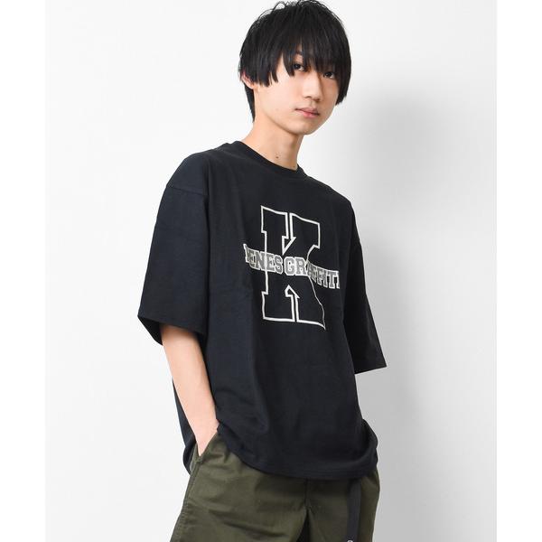 『セール実施中』ZOZO問い合わせ番号:65349291ショップ:SHUSHU，シュシュブランド:KENES GRAFFITI，ケネスグラフィティ，SHUSHU，シュシュ商品名:KロゴプリントTシャツカテゴリ:トップス>Tシャツ/カッ...