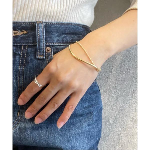 『セール実施中』ZOZO問い合わせ番号:65350387ショップ:TONE，トーンブランド:tone，トーン商品名:【aussi/オッスィー】ウェーブ 2連　バングル（ニッケルフリー）カテゴリ:アクセサリー>バングル/リストバンドブラ...