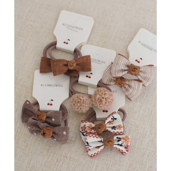 『タイムセール実施中』ZOZO問い合わせ番号:65355231ショップ:RiNc，リンクブランド:Bambin，ボンバン商品名:【 Bambin / ボンバン 】 キッズ リボン ＆ ポンポン ヘアゴム セットカテゴリ:ヘアアクセサリー&g...