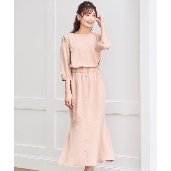 ZOZO問い合わせ番号:65358923ショップ:SAISON DE PAPILLON，セゾン ド パピヨンブランド:SAISON DE PAPILLON，セゾンドパピヨン商品名:セットアップ 通勤 レディース ブラウス　aライン スカート...